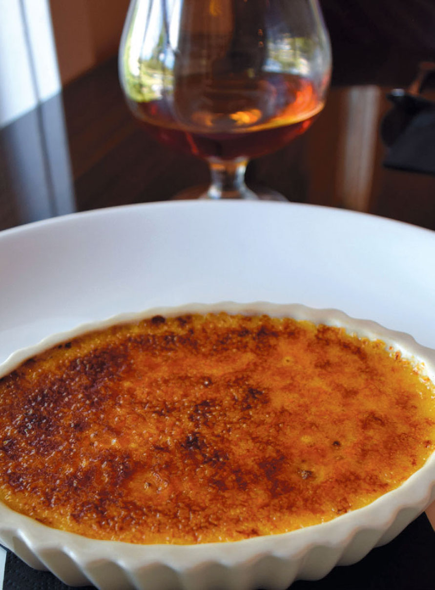 Tahitian Vanilla-Dark Rum-Mango Crème Brulee