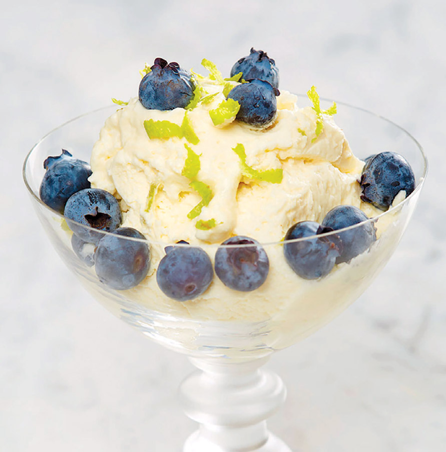 Jacques Pépin's Lime Mousse with Blueberries