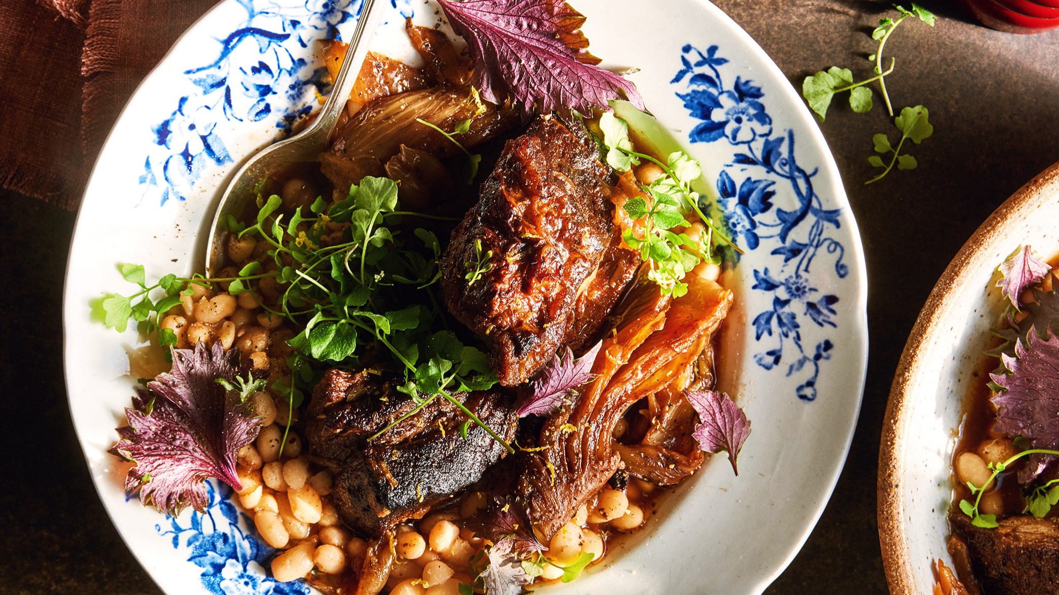 Braised Short Ribs + Creamy Beans